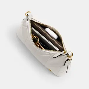 COACH Juliet Shoulder Bag 25 With Quilting - Brass/chalk