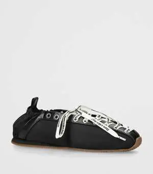 GANNI Woven Sporty Ballet Flats - Black