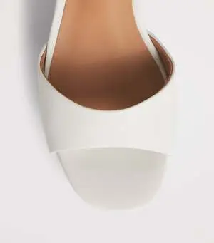 Maje Leather Platform Sandals - White