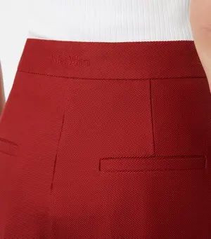 Max Mara Cotton Jersey Wide-leg Trousers - Red