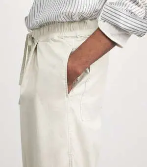 Officine Générale Cotton-blend Peterson Trousers - White