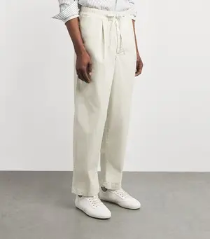 Officine Générale Cotton-blend Peterson Trousers - White