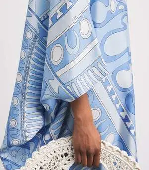 Emilio Pucci Silk Orchidee Kaftan Maxi Dress