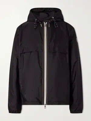Moncler Logo-appliquéd Shell Hooded Jacket - Black