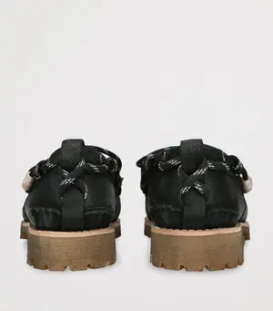 GOLDEN GOOSE Suede Boat Shoes - Black