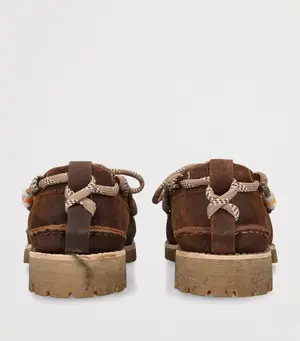 GOLDEN GOOSE Suede Boat Shoes - Brown