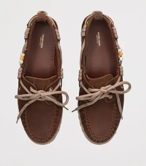 GOLDEN GOOSE Suede Boat Shoes - Brown