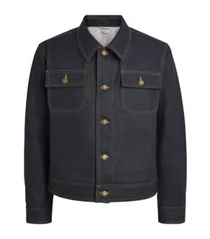 Thom Browne Selvedge Denim Trucker Jacket - Navy