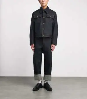 Thom Browne Selvedge Denim Trucker Jacket - Navy