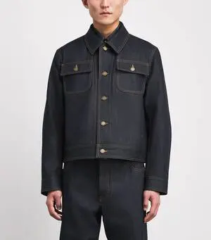 Thom Browne Selvedge Denim Trucker Jacket - Navy