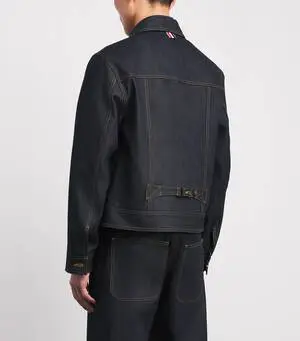 Thom Browne Selvedge Denim Trucker Jacket - Navy