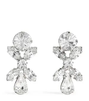 JENNIFER BEHR Crystal Parker Drop Earrings - Silver