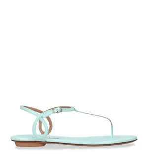AQUAZZURA Leather Almost Bare Sandals - Blue
