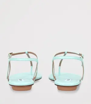 AQUAZZURA Leather Almost Bare Sandals - Blue