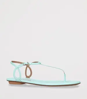 AQUAZZURA Leather Almost Bare Sandals - Blue