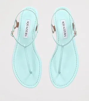 AQUAZZURA Leather Almost Bare Sandals - Blue