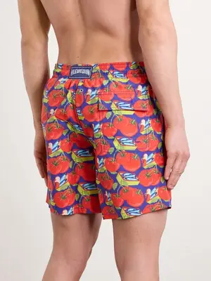 Vilebrequin Moorea Straight-leg Mid-length Printed Swim Shorts - Red