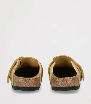 BIRKENSTOCK Suede Loma Clogs - Beige