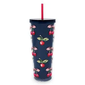 VERA BRADLEY Tumbler With Straw In Cherry Picking