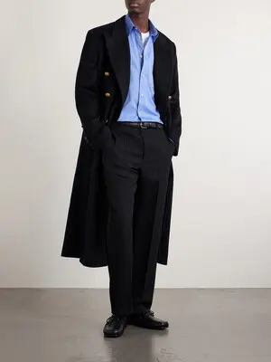 Valentino Garavani Vgold Cotton-poplin Shirt - Blue
