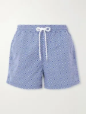 Frescobol Carioca Rio Straight-leg Mid-length Swim Shorts - Blue