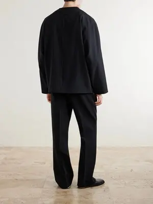 Fear Of God Flared Pleated Wool-blend Trousers