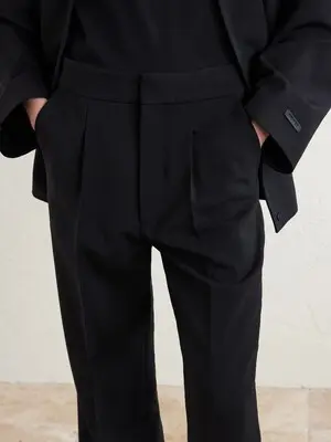 Fear Of God Flared Pleated Wool-blend Trousers