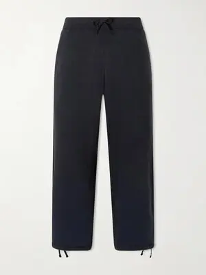 A.PRESSE Vintage Straight-leg Cotton Sweatpants - Black