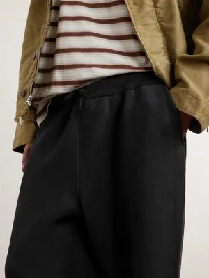 A.PRESSE Vintage Straight-leg Cotton Sweatpants