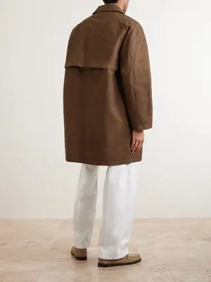 Auralee Garment-dyed Cotton-twill Coat