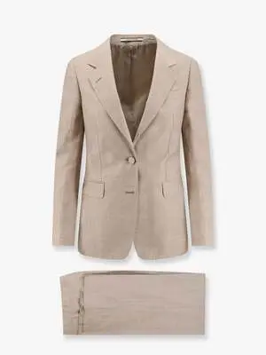 Tagliatore Parigi Linen And Cotton Suit - Beige