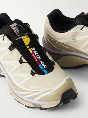 SALOMON Xt-6 Gore-tex Tpu-trimmed Mesh Sneakers - Neutrals