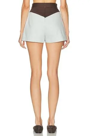 Matthew Bruch High Waist Combo Hot Short - Light Denim