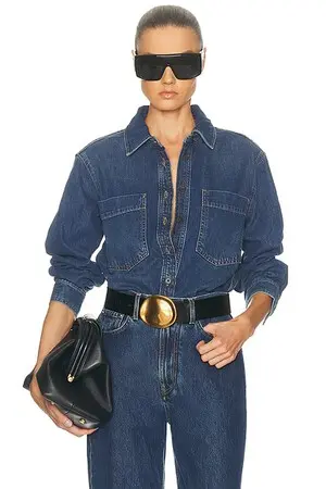 FRAME The Polished Shirt In Denim