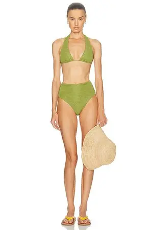 JUILLET Bette Bikini Top - Chartreuse