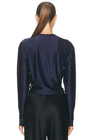 Rabanne Draped Long Sleeve Top