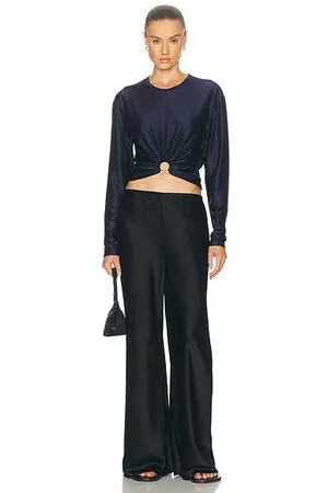 Rabanne Draped Long Sleeve Top