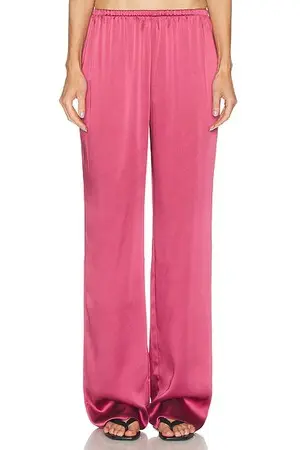 SEROYA Lillian Satin Pant - Sangria