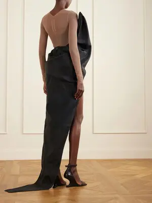 Rick Owens Draped Woven Maxi Skirt