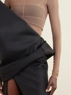 Rick Owens Draped Woven Maxi Skirt