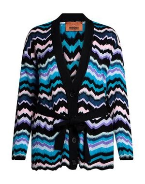 Missoni Missoni Cardigan In Viscose, Wool, And Polyamide Azure