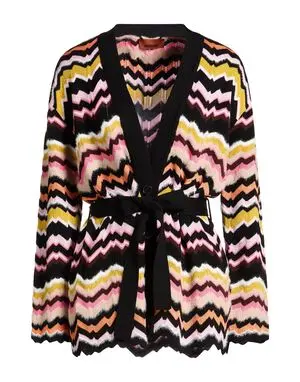 Missoni Intarsia-knit Belted Cardigan - Pink