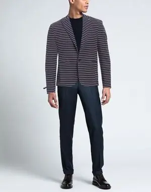 DANIELE ALESSANDRINI Blazer Size Polyester, Cotton