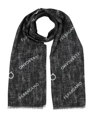 FERRAGAMO Scarf Cotton, Silk - Grey