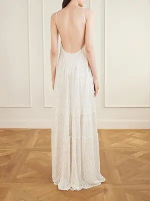 Missoni Metallic Crochet-knit Halterneck Maxi Dress