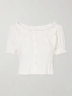 Loretta Caponi Ruffle Tops