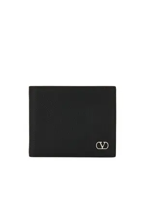 Valentino Garavani Valentino Garavani Vlogo Signature Billfold Wallet In Black Nero