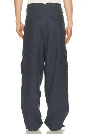 Rhude Linen Parachute Pant - Navy