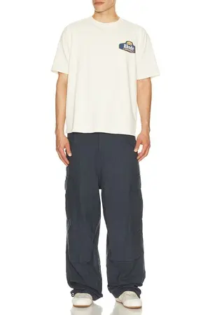 Rhude Linen Parachute Pant - Navy