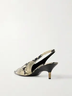 Khaite Bella Snake-effect Slingback Pumps - Snake Print
